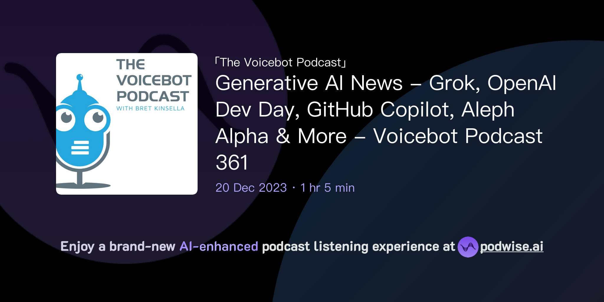 Generative AI News - Grok, OpenAI Dev Day, GitHub Copilot, Aleph Alpha & More - Voicebot Podcast ...