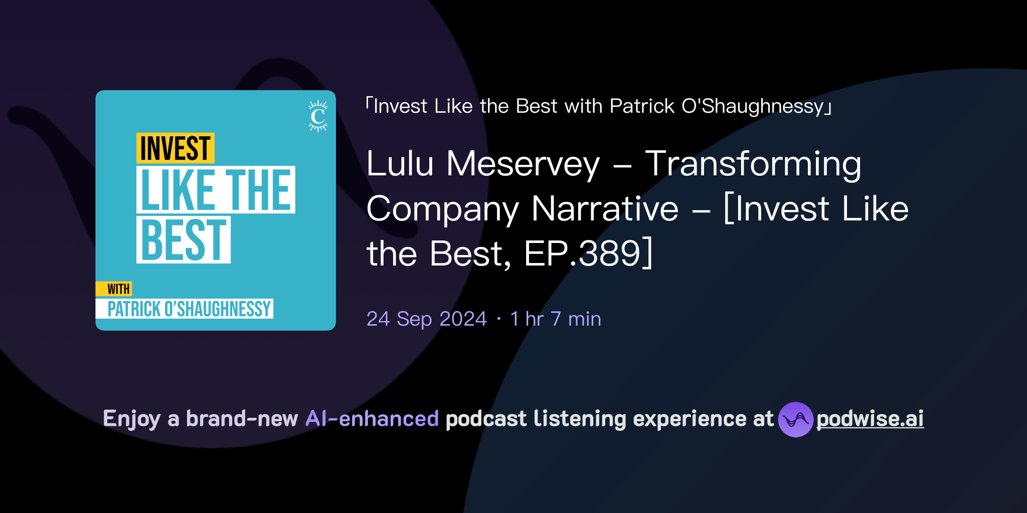 Lulu Meservey - Transforming Company Narrative - [Invest Like the Best ...