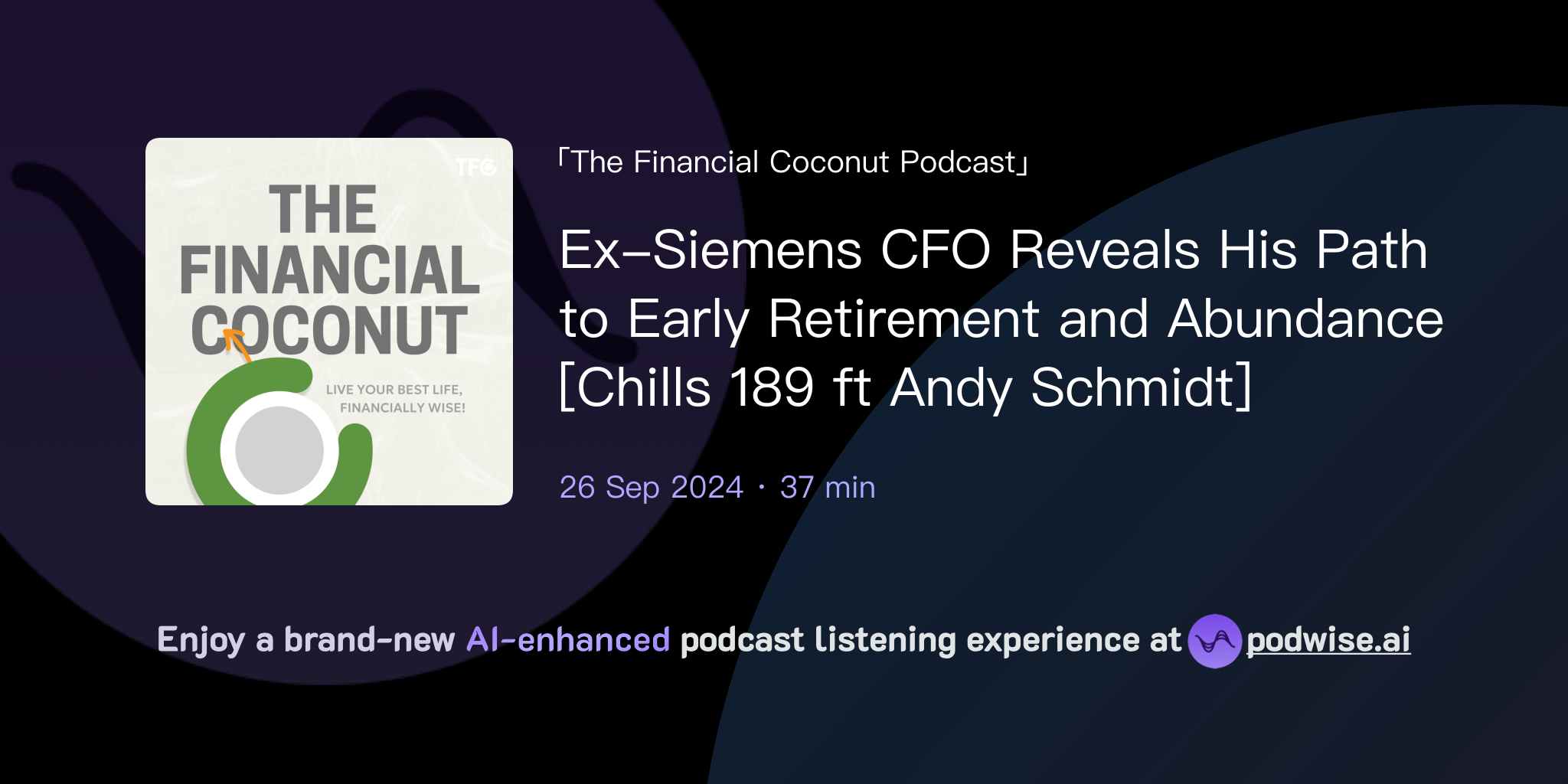 Ex-Siemens CFO Reveals His Path to Early Retirement and Abundance [Chills 189 ft Andy Schmidt ...