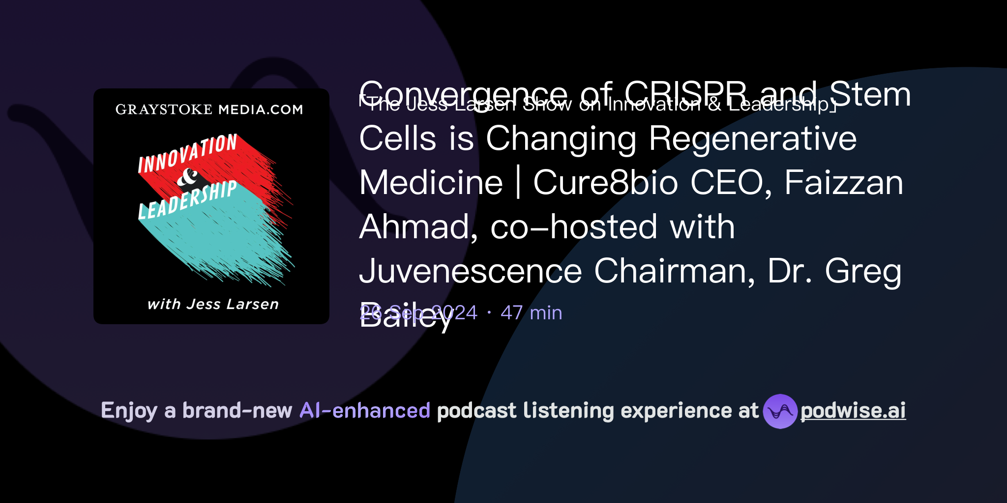 Convergence of CRISPR and Stem Cells is Changing Regenerative Medicine | Cure8bio CEO, Faizzan ...