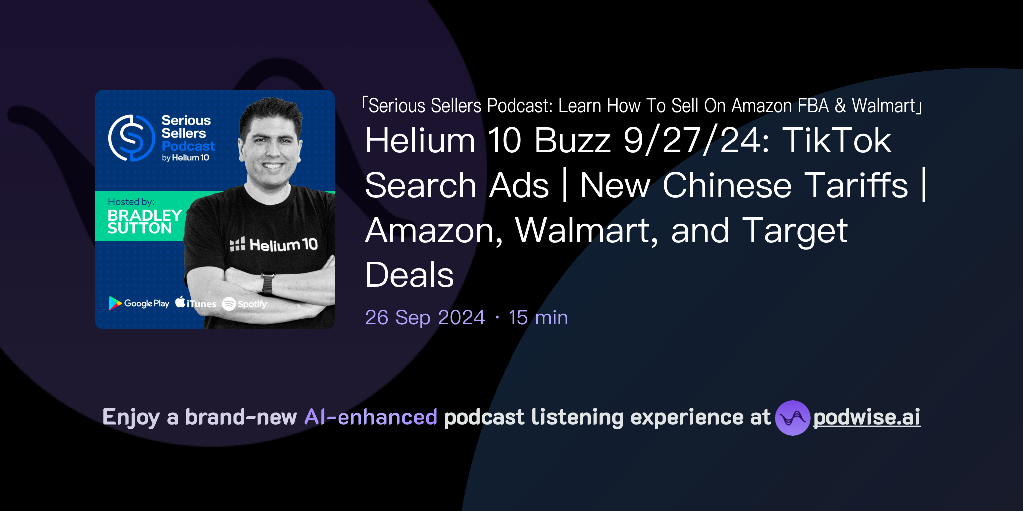 Helium 10 Buzz 9/27/24: TikTok Search Ads | New Chinese Tariffs ...