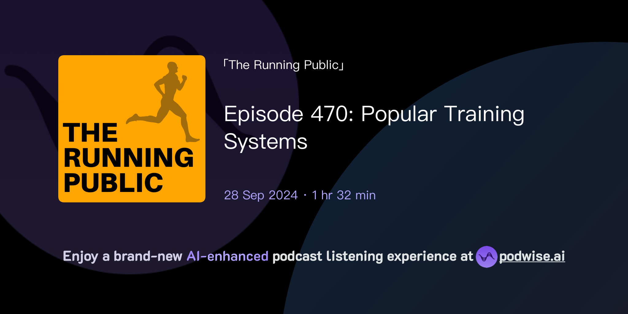 Episode 470: Popular Training Systems | The Running Public | Podwise