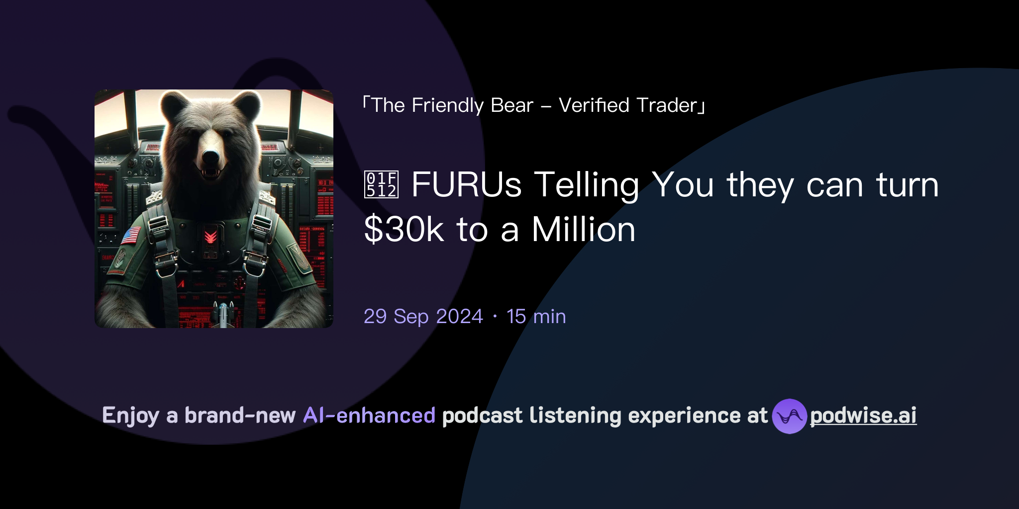 🔒 FURUs Telling You they can turn $30k to a Million | The Friendly Bear ...