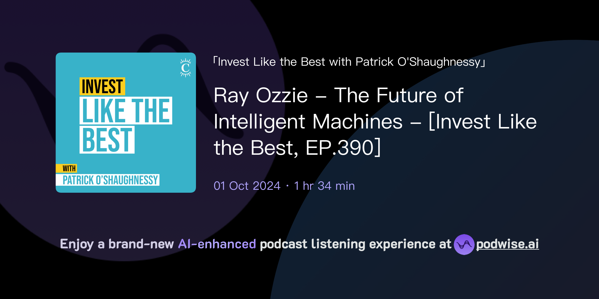 Ray Ozzie - The Future of Intelligent Machines - [Invest Like the Best ...
