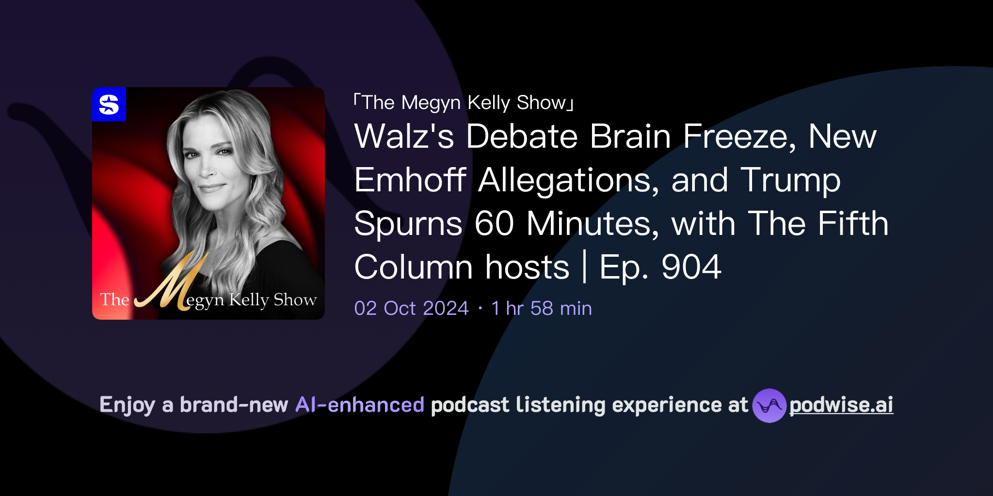 Walz's Debate Brain Freeze, New Emhoff Allegations, and Trump Spurns 60 ...