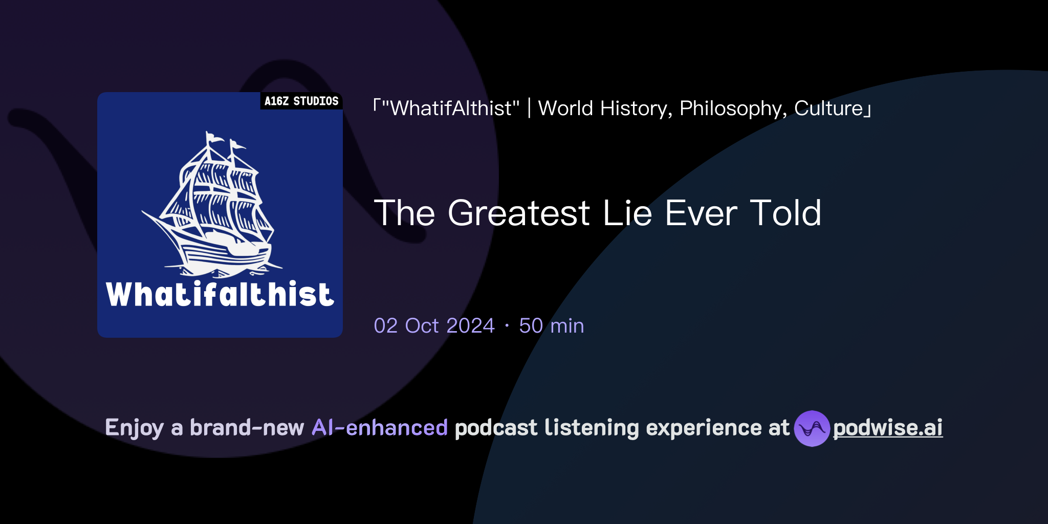 The Greatest Lie Ever Told | "WhatifAlthist" | World History ...