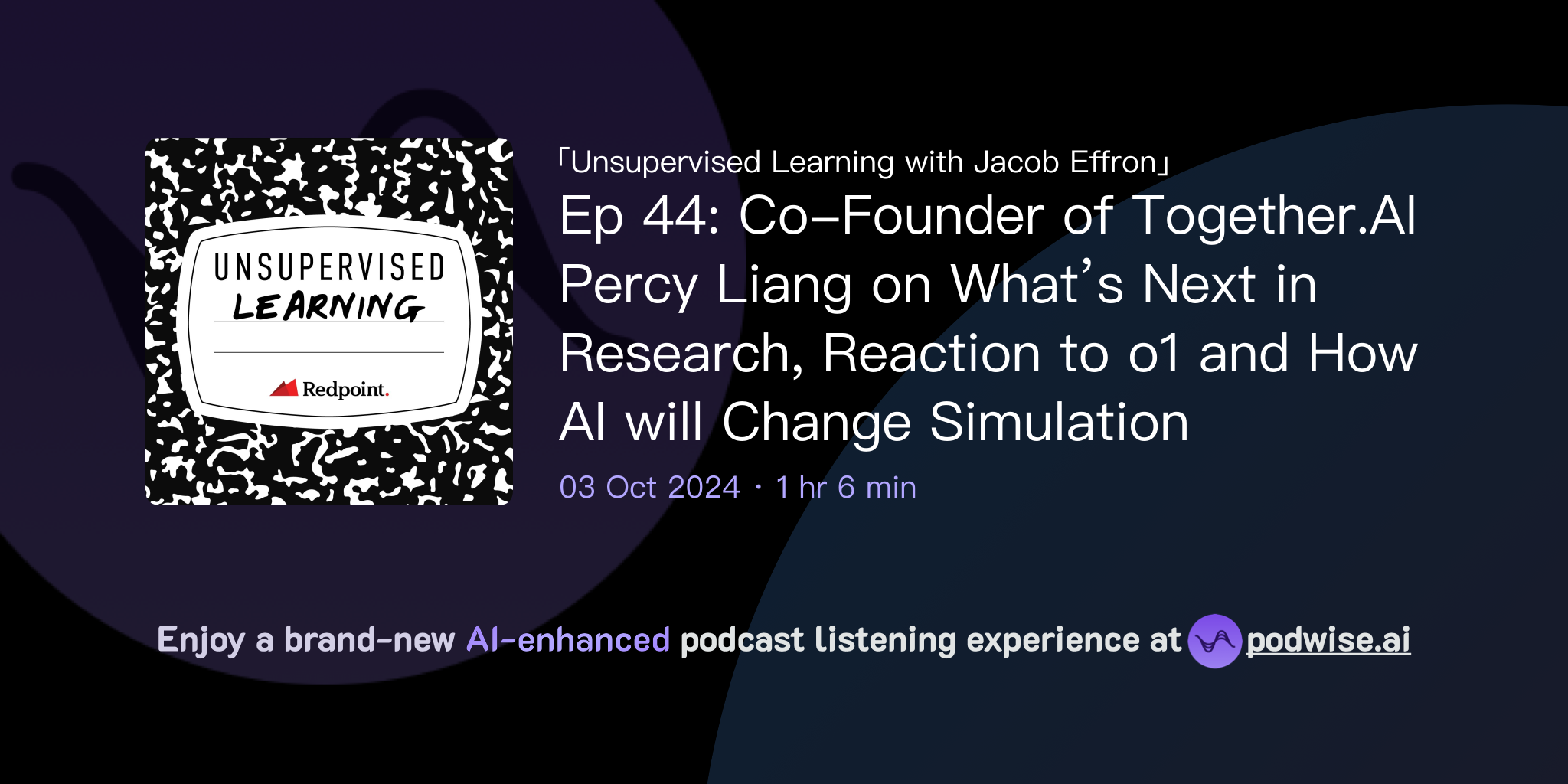 Ep 44: Co-Founder of Together.AI Percy Liang on What’s Next in Research ...