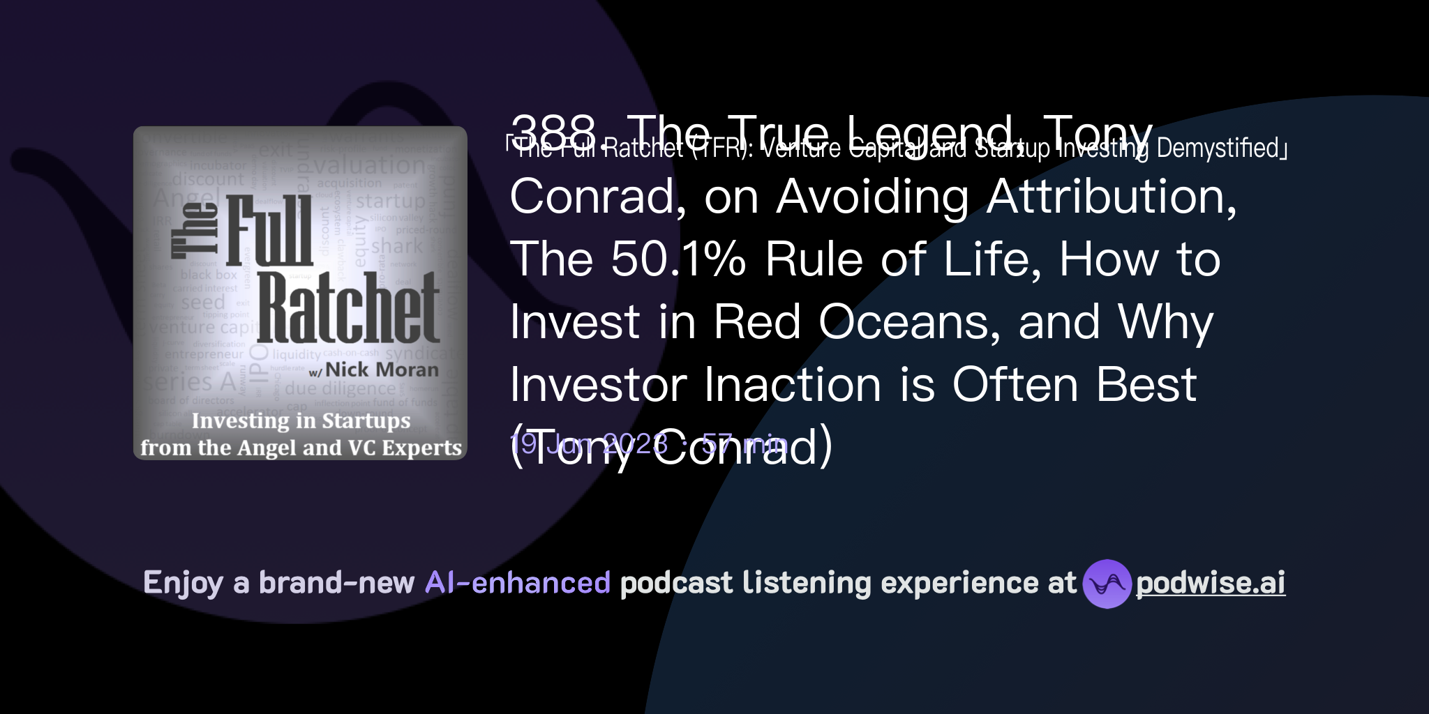 388. The True Legend, Tony Conrad, on Avoiding Attribution, The 50.1% ...