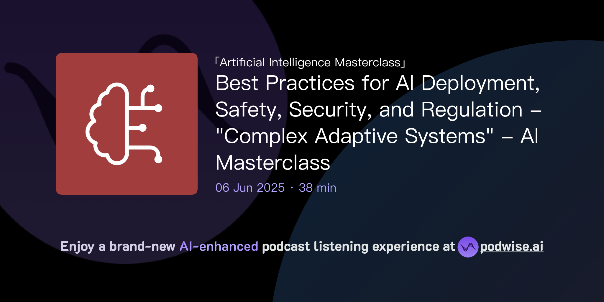 Best Practices for AI Deployment, Safety, Security, and Regulation - "Complex Adaptive Systems ...