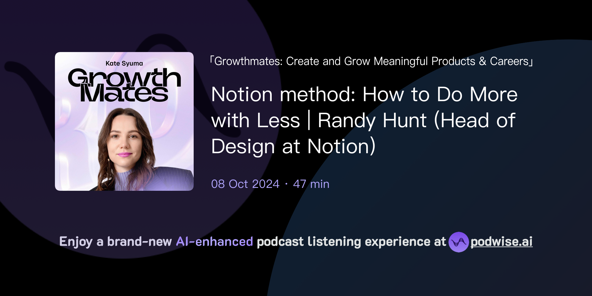 Notion method: How to Do More with Less | Randy Hunt (Head of Design at ...