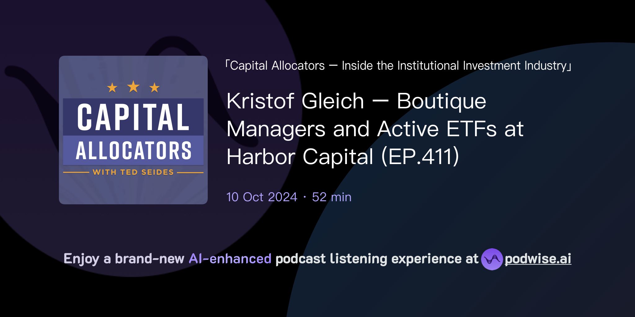 Kristof Gleich – Boutique Managers and Active ETFs at Harbor Capital ...