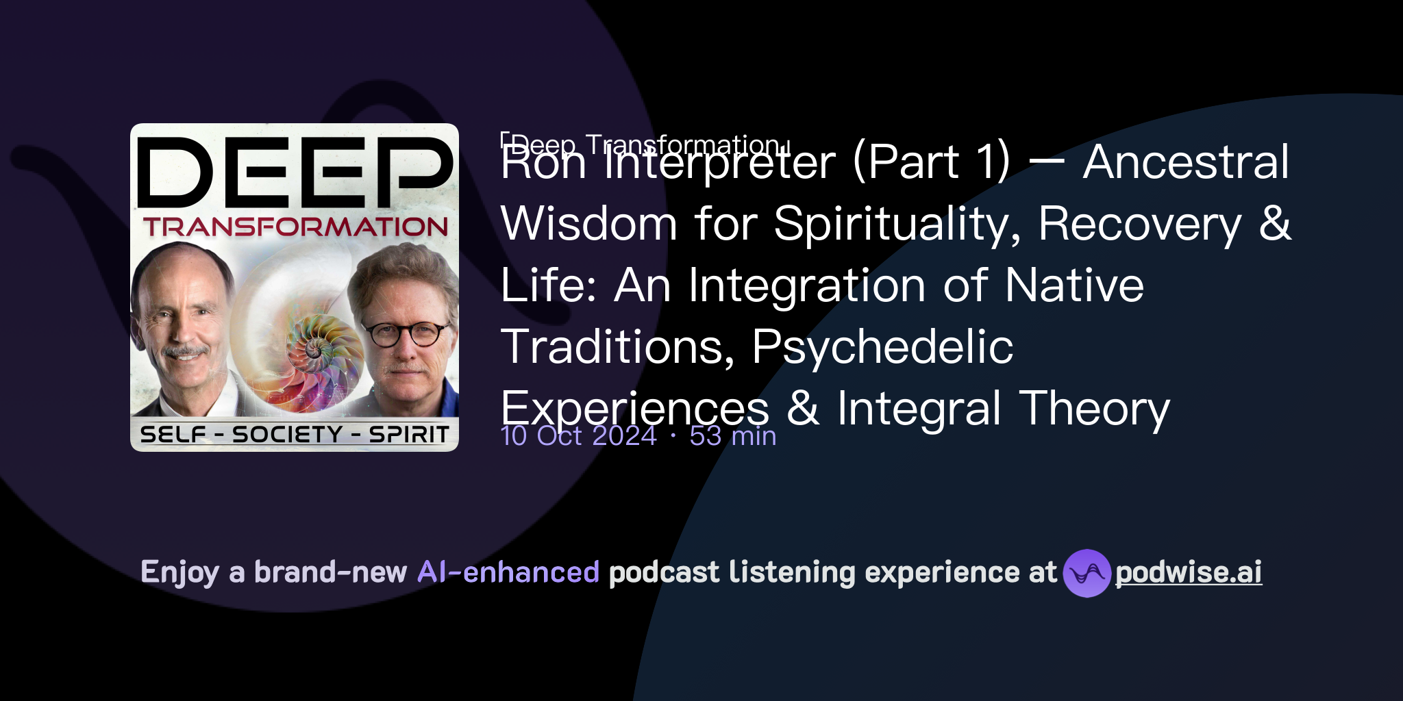 Ron Interpreter (Part 1) – Ancestral Wisdom for Spirituality, Recovery ...