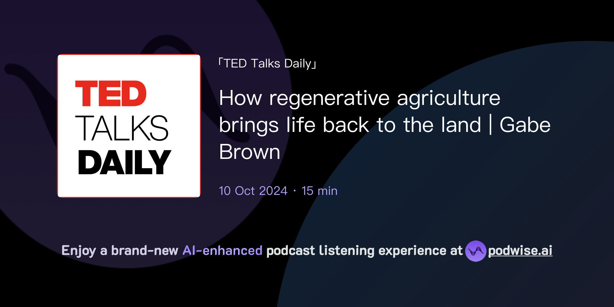 How regenerative agriculture brings life back to the land | Gabe Brown ...