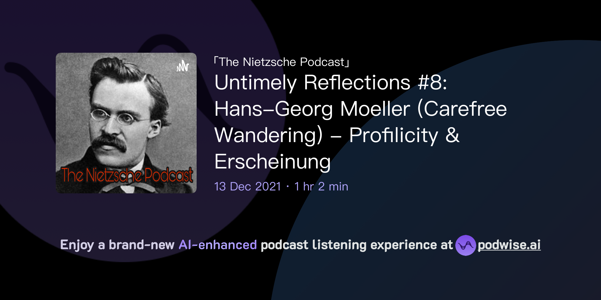 Untimely Reflections #8: Hans-Georg Moeller (Carefree Wandering ...
