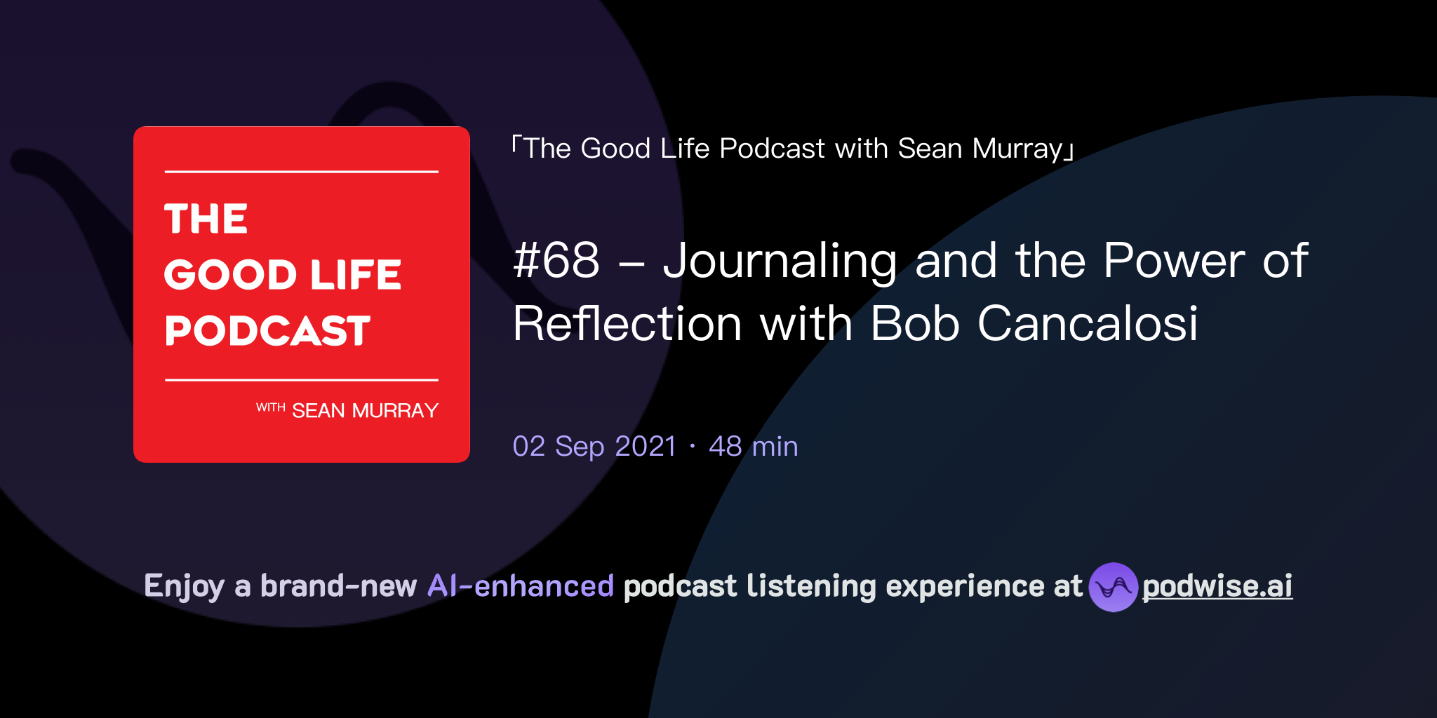 #68 - Journaling and the Power of Reflection with Bob Cancalosi | The Good Life Podcast with ...