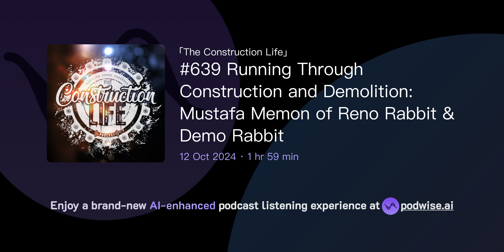 #639 Running Through Construction and Demolition: Mustafa Memon of Reno ...