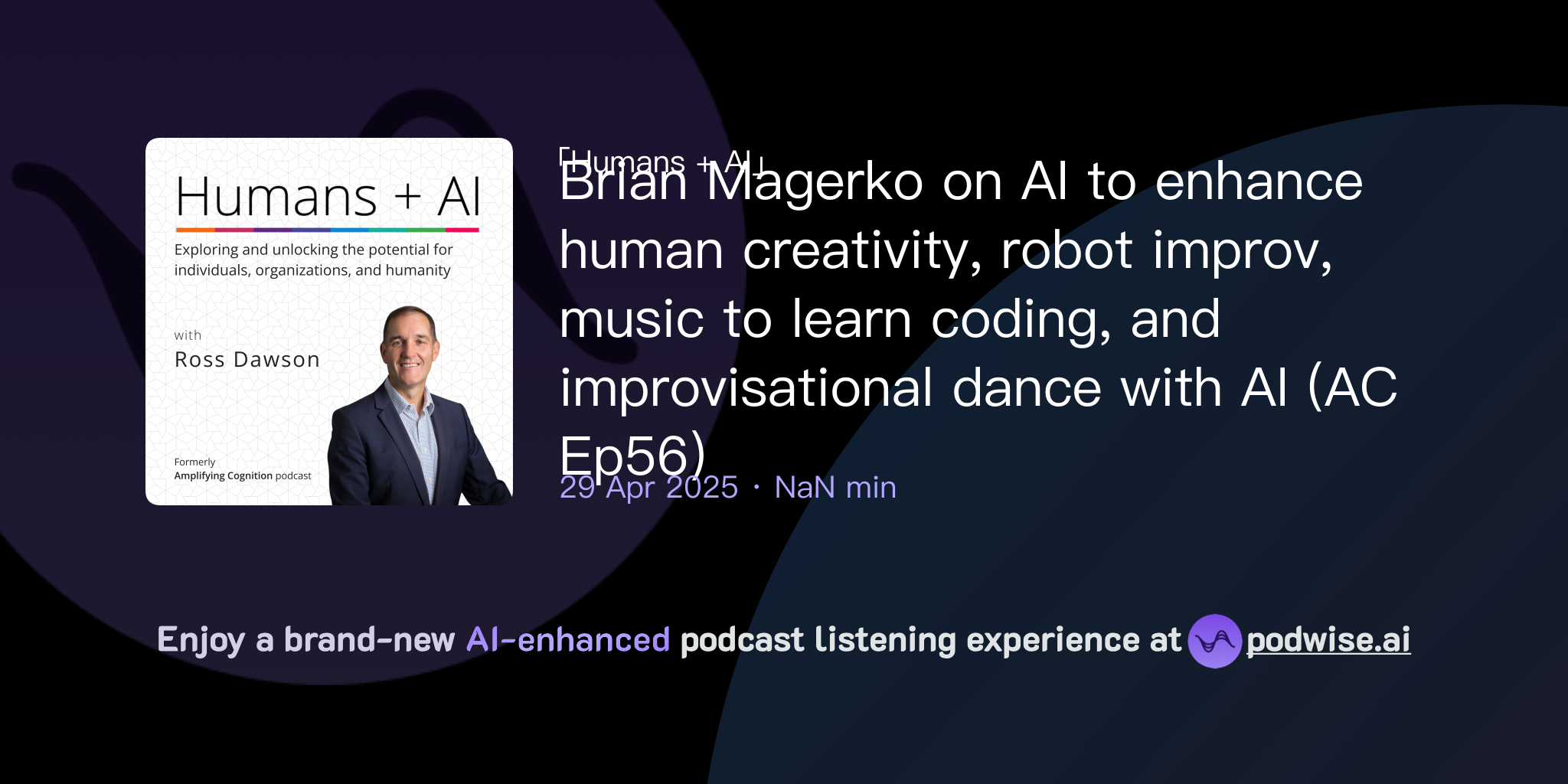 Brian Magerko on AI to enhance human creativity, robot improv, music to learn coding, and ...