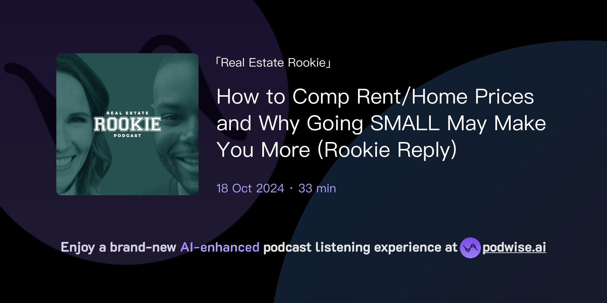 How to Comp Rent/Home Prices and Why Going SMALL May Make You More (Rookie Reply) | Real Estate ...