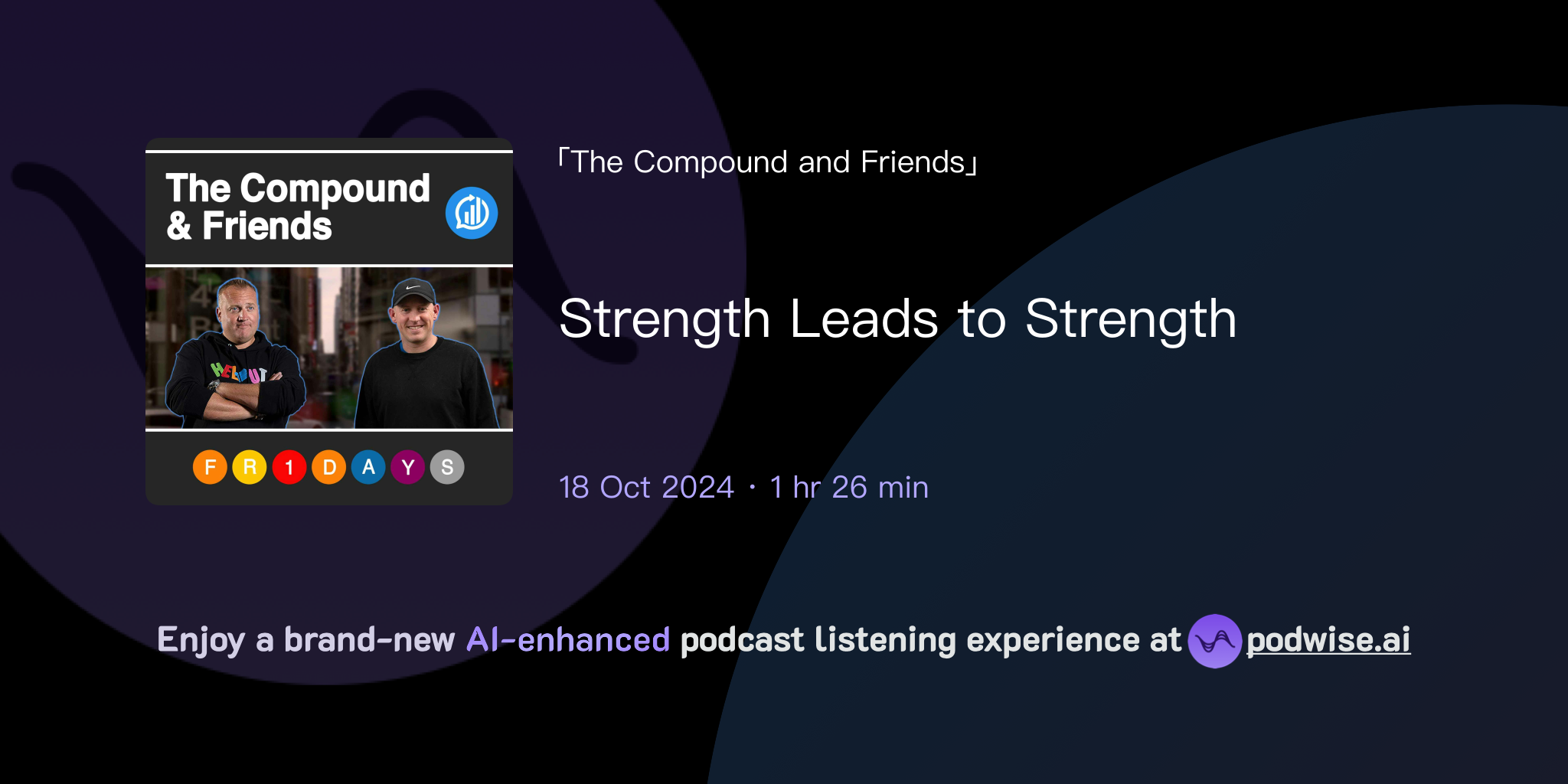 Strength Leads to Strength | The Compound and Friends | Podwise