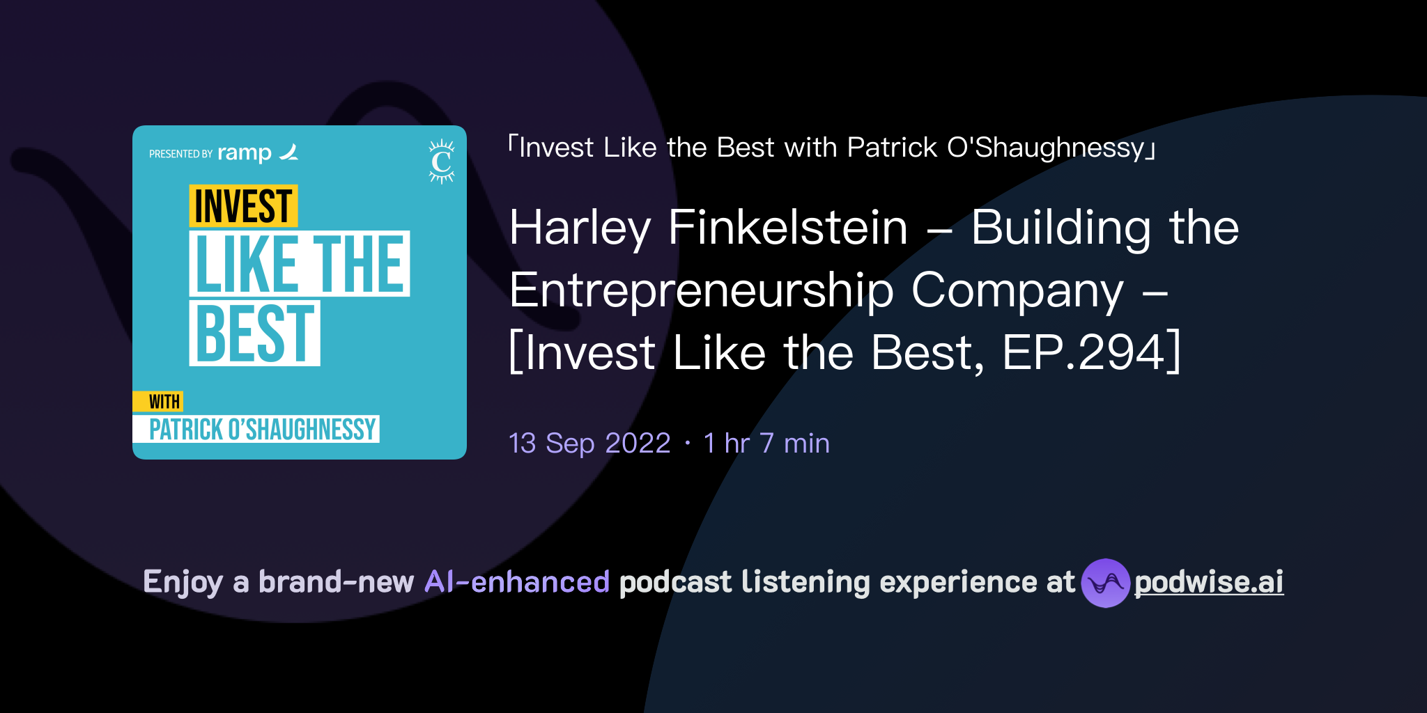 Harley Finkelstein - Building the Entrepreneurship Company - [Invest ...
