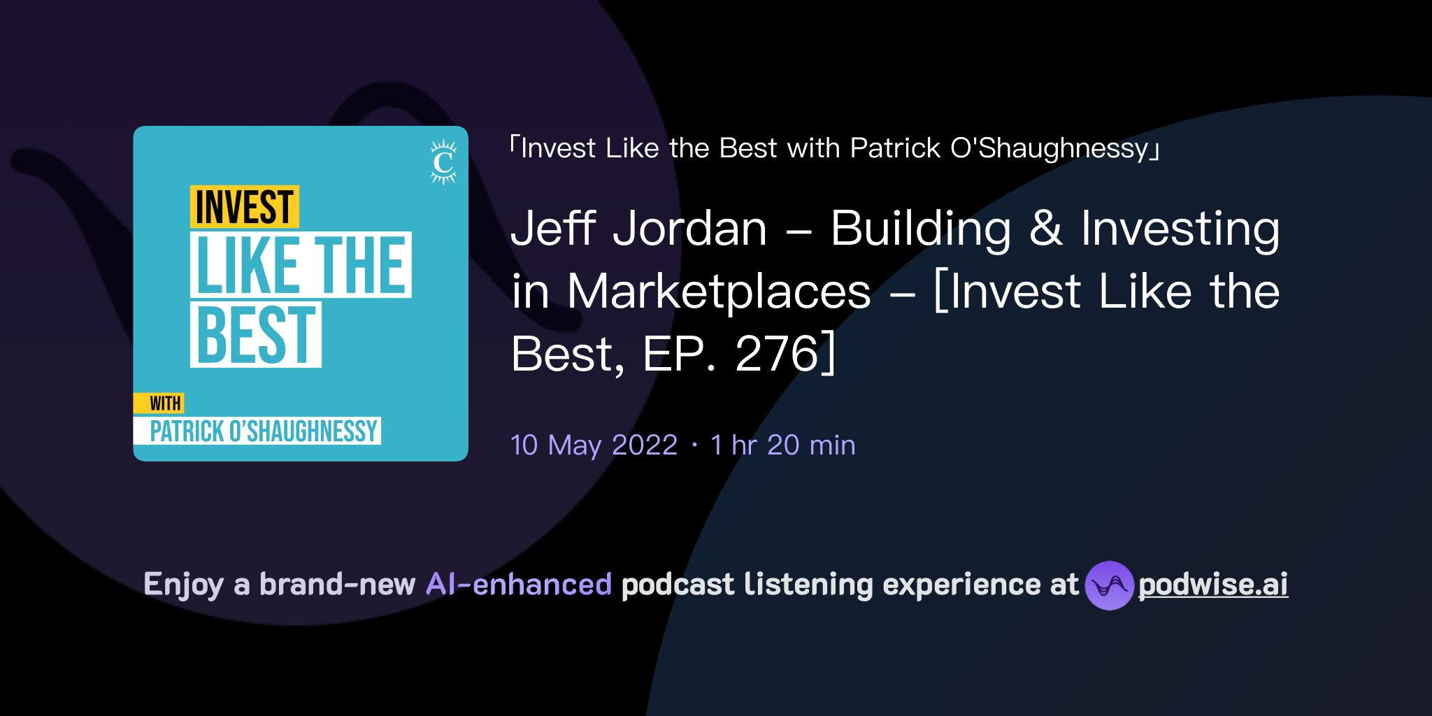 Jeff Jordan - Building & Investing in Marketplaces - [Invest Like the ...