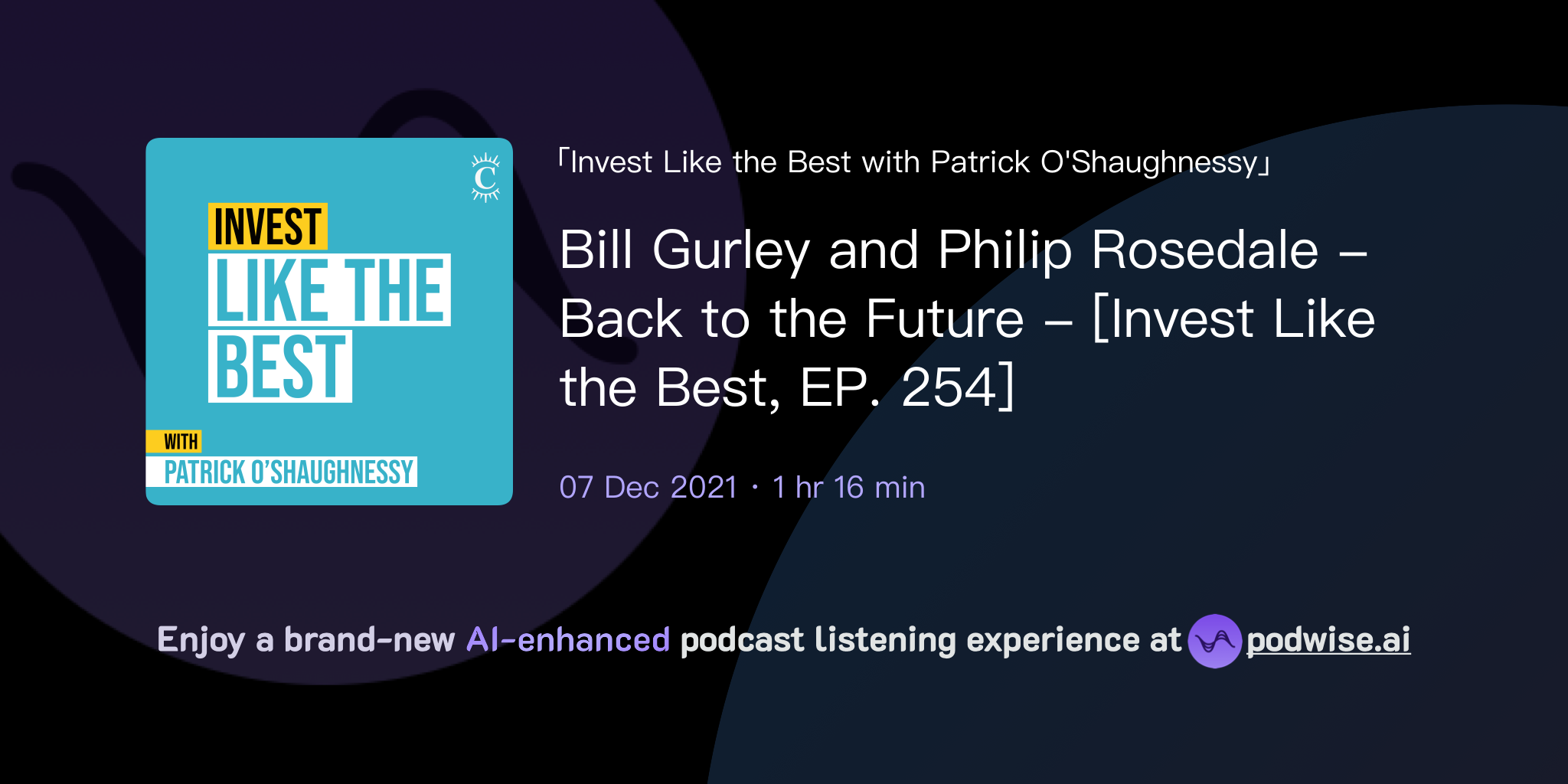 Bill Gurley and Philip Rosedale - Back to the Future - [Invest Like the ...