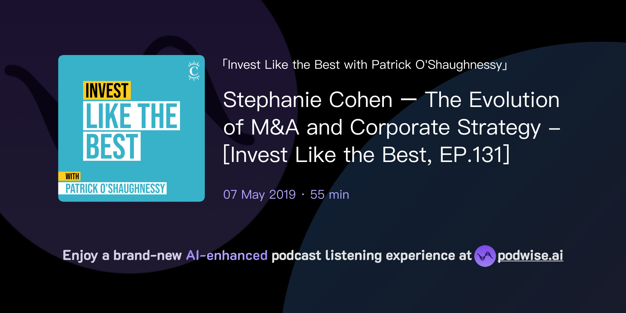 Stephanie Cohen – The Evolution of M&A and Corporate Strategy - [Invest ...