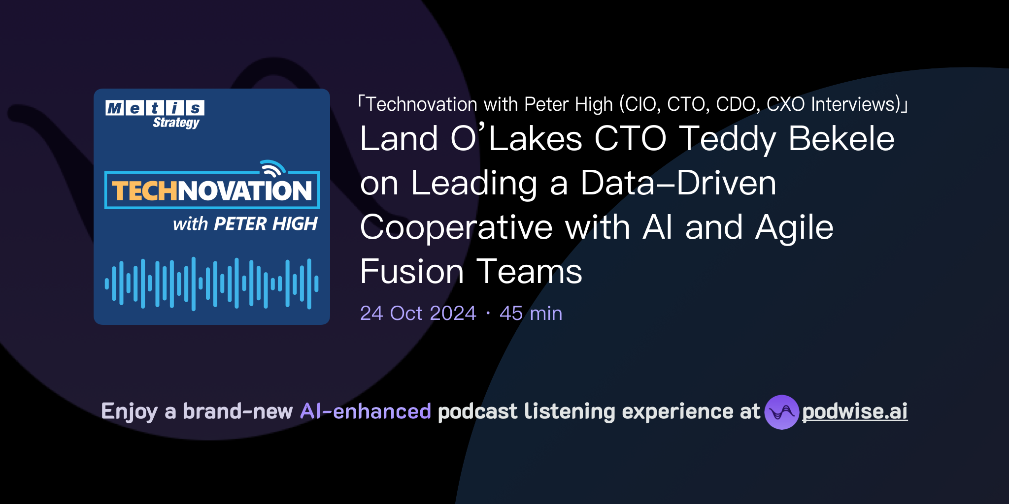 Land O’Lakes CTO Teddy Bekele on Leading a Data-Driven Cooperative with AI and Agile Fusion ...