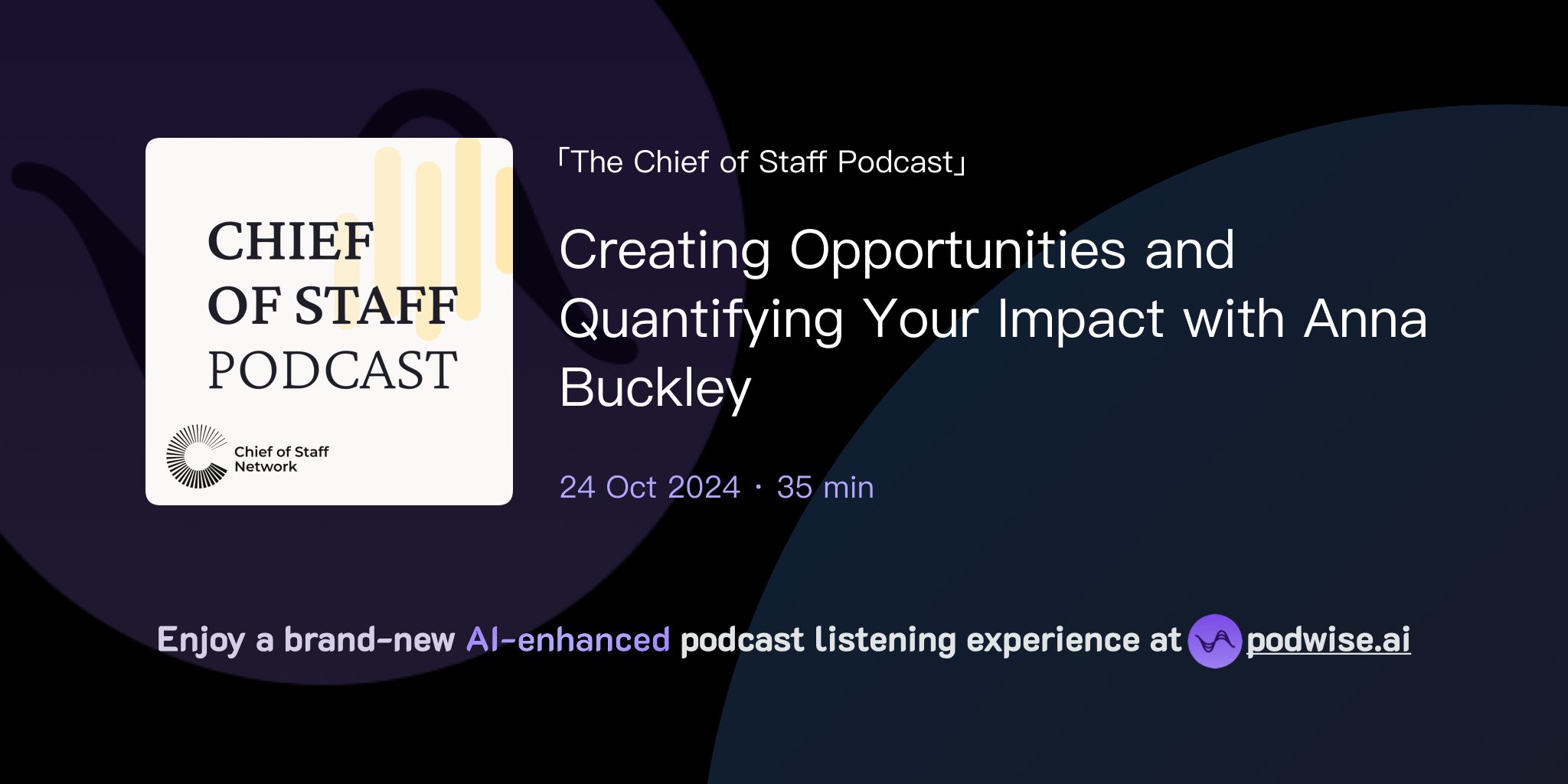 Creating Opportunities and Quantifying Your Impact with Anna Buckley ...
