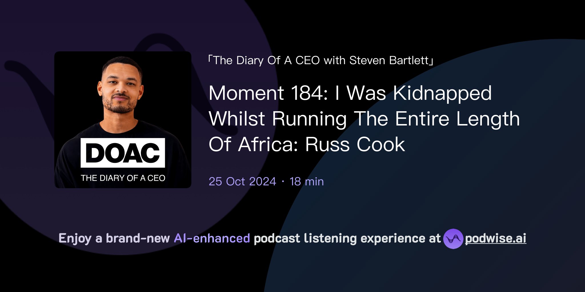 Moment 184: I Was Kidnapped Whilst Running The Entire Length Of Africa ...