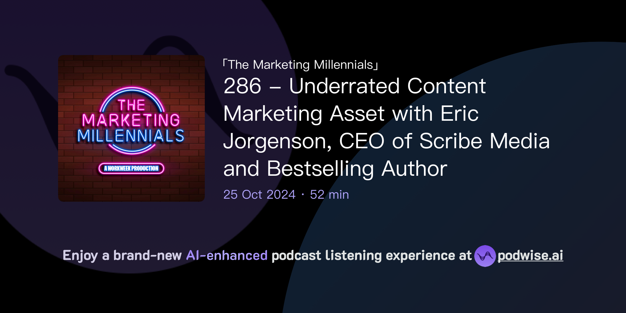 286 - Underrated Content Marketing Asset with Eric Jorgenson, CEO of ...