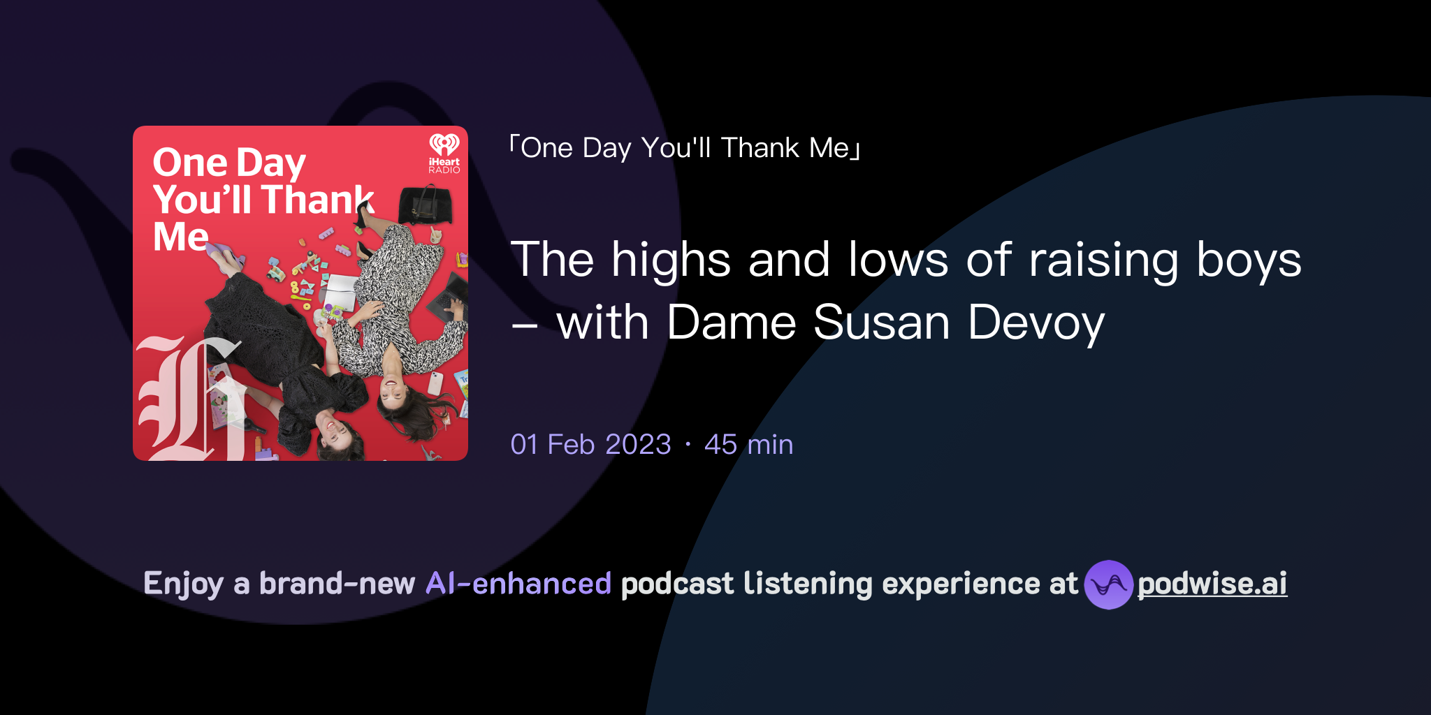 The highs and lows of raising boys - with Dame Susan Devoy | One Day ...