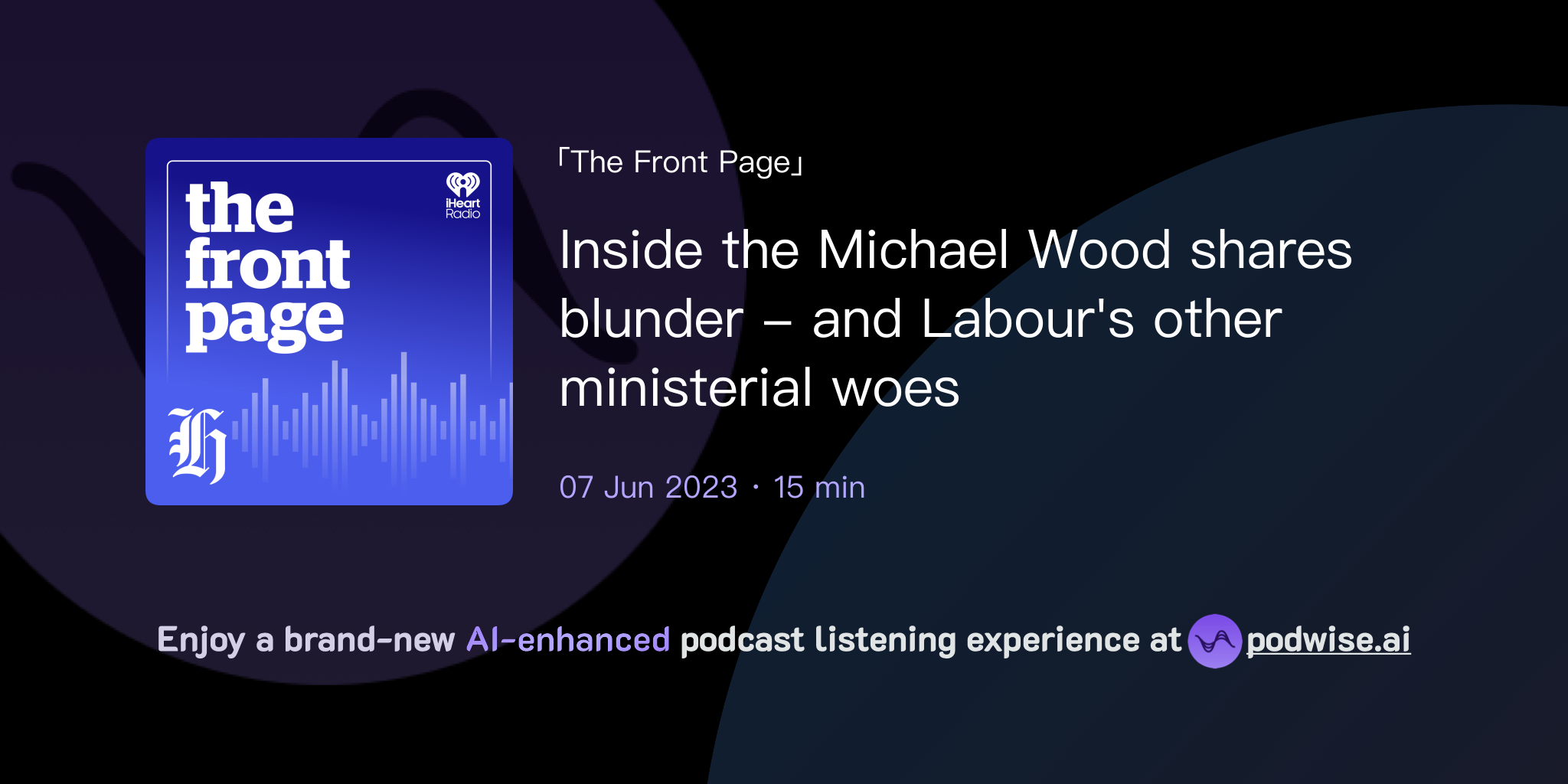 Inside the Michael Wood shares blunder - and Labour's other ministerial woes | The Front Page ...