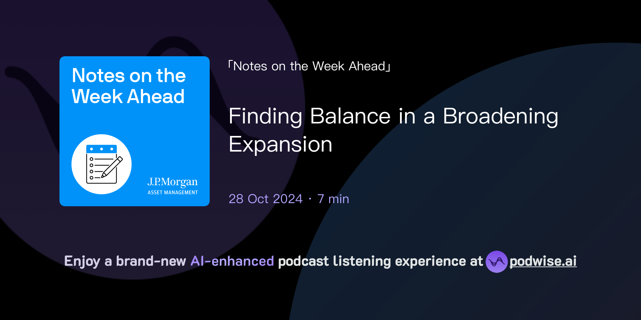 Finding Balance in a Broadening Expansion | Notes on the Week Ahead ...