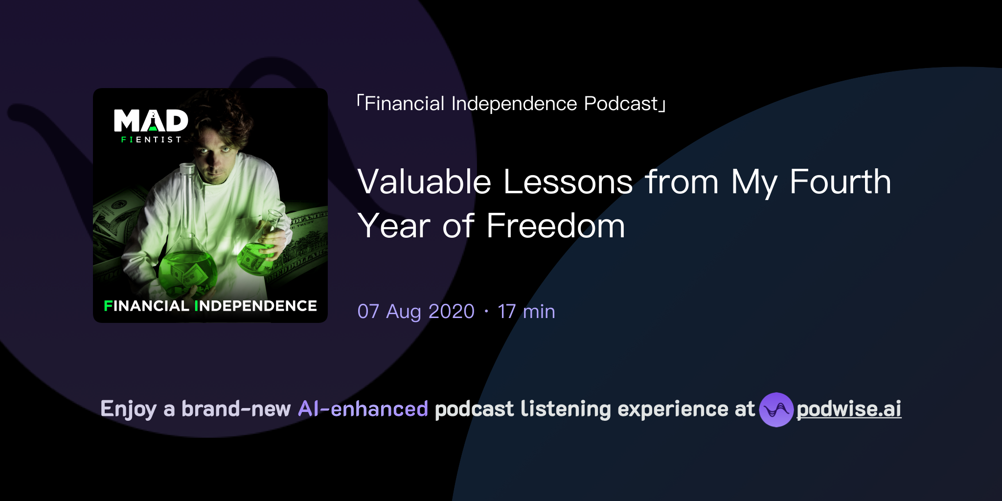 Valuable Lessons from My Fourth Year of Freedom | Financial ...