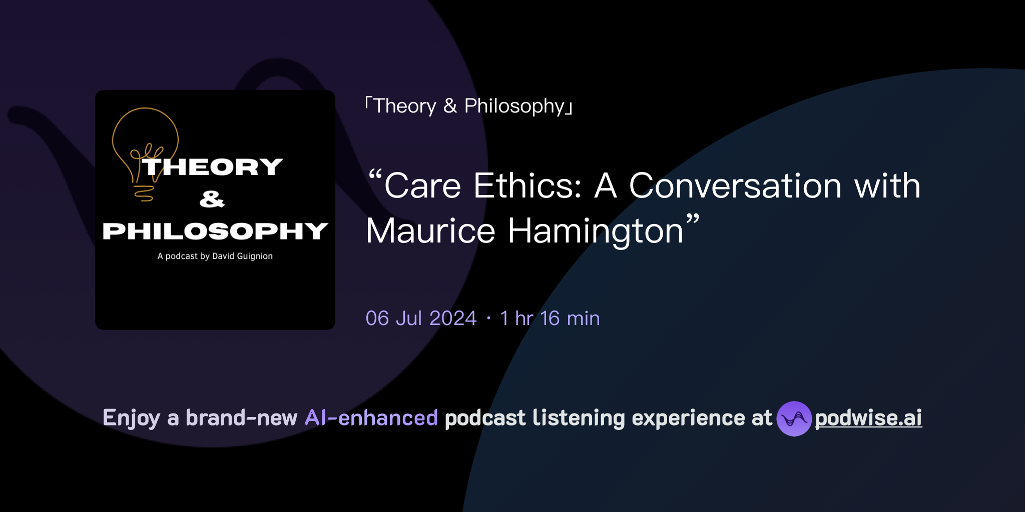 “Care Ethics: A Conversation with Maurice Hamington” | Theory ...