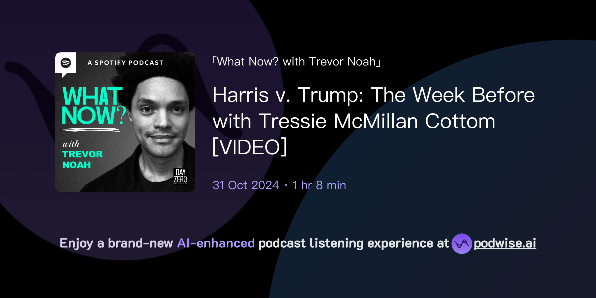 Harris v. Trump: The Week Before with Tressie McMillan Cottom [VIDEO ...
