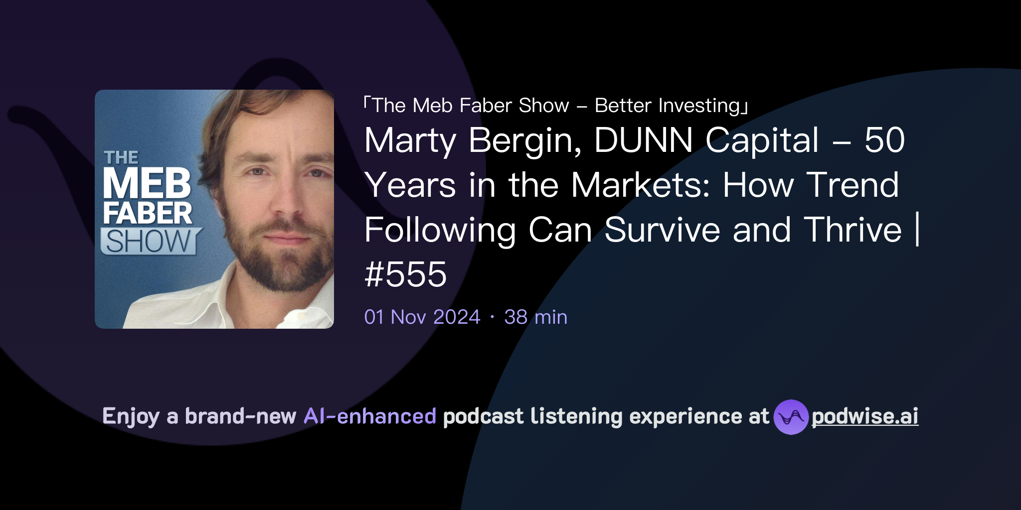 Marty Bergin, DUNN Capital - 50 Years in the Markets: How Trend ...