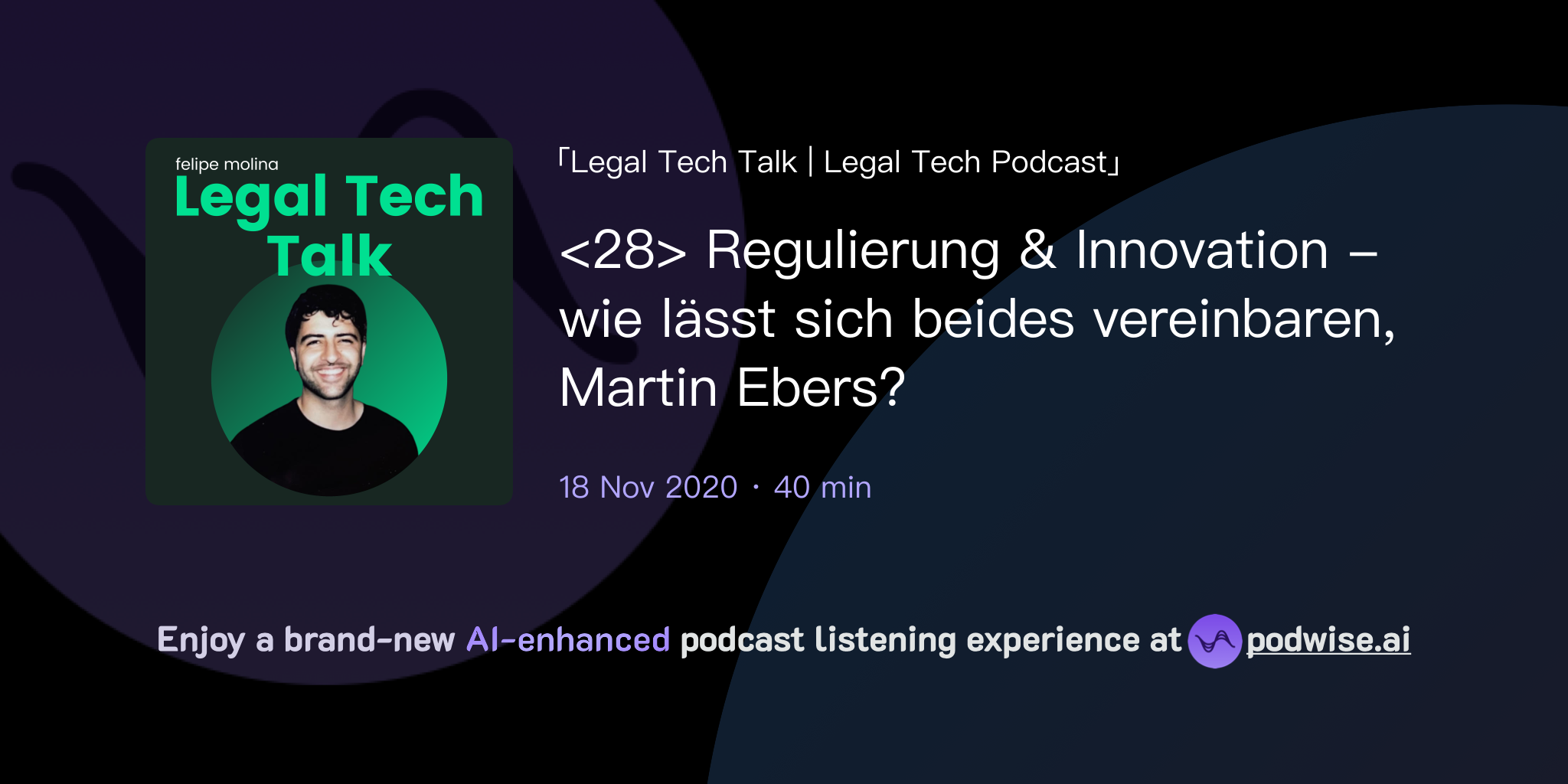Regulierung & Innovation - wie lässt sich beides vereinbaren, Martin Ebers? | Legal Tech Talk ...