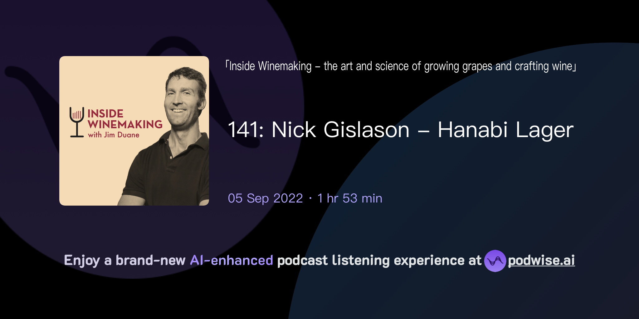 141: Nick Gislason - Hanabi Lager | Inside Winemaking - the art and ...