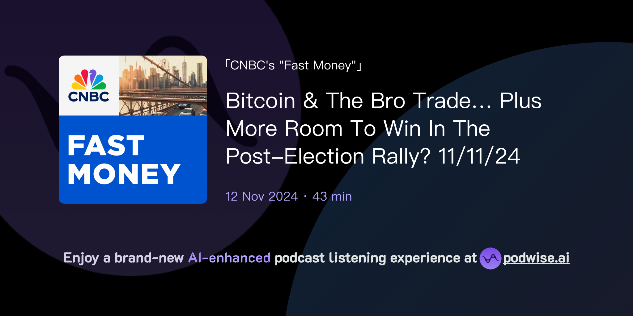 Bitcoin & The Bro Trade… Plus More Room To Win In The Post-Election ...