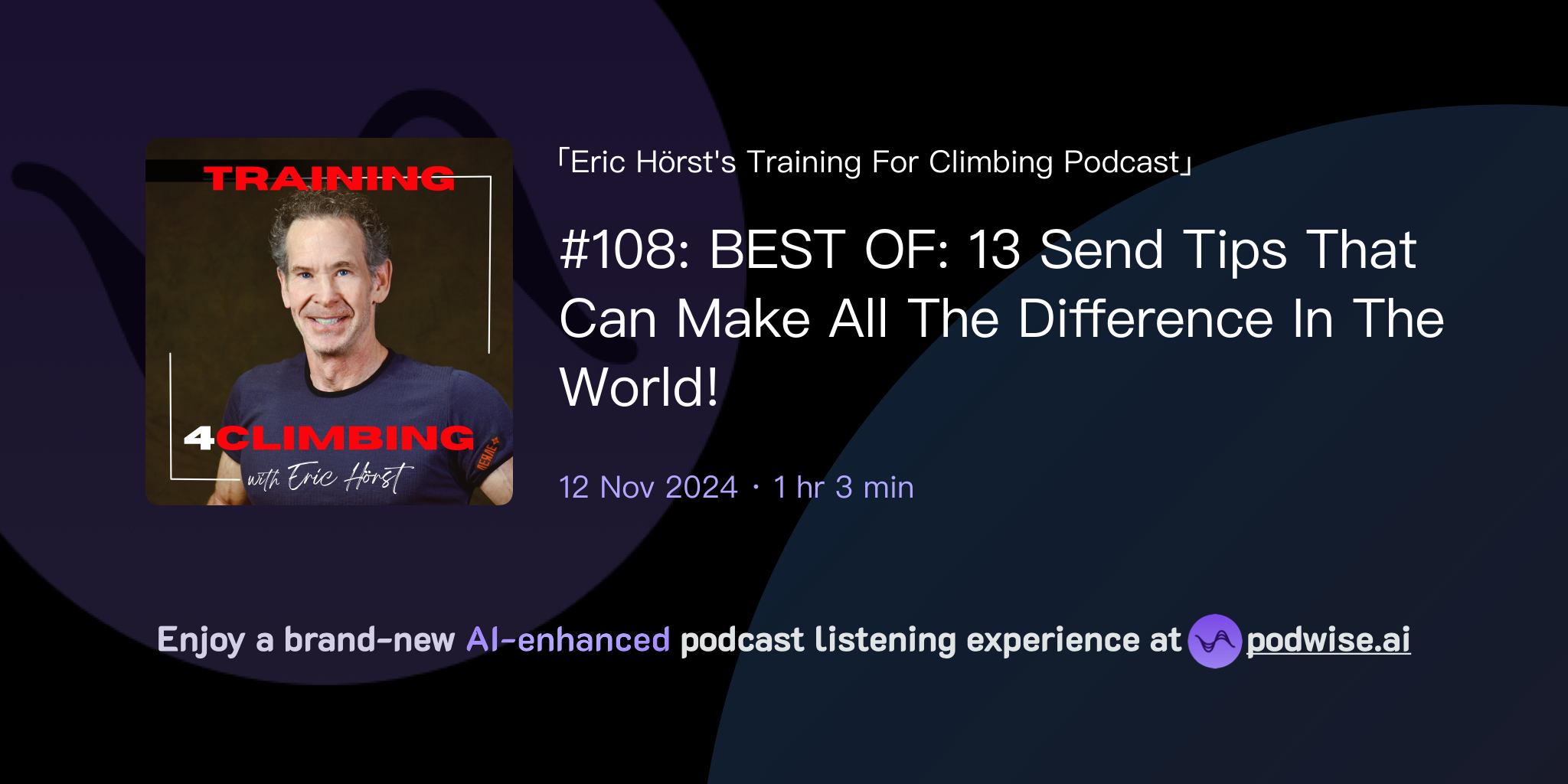#108: BEST OF: 13 Send Tips That Can Make All The Difference In The World! | Eric Hörst's ...