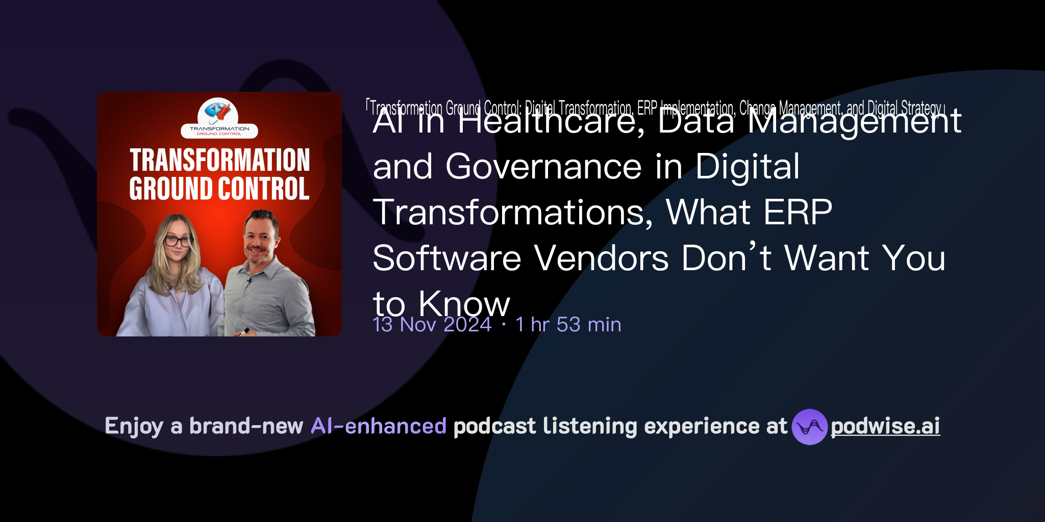 AI in Healthcare, Data Management and Governance in Digital Transformations, What ERP Software ...