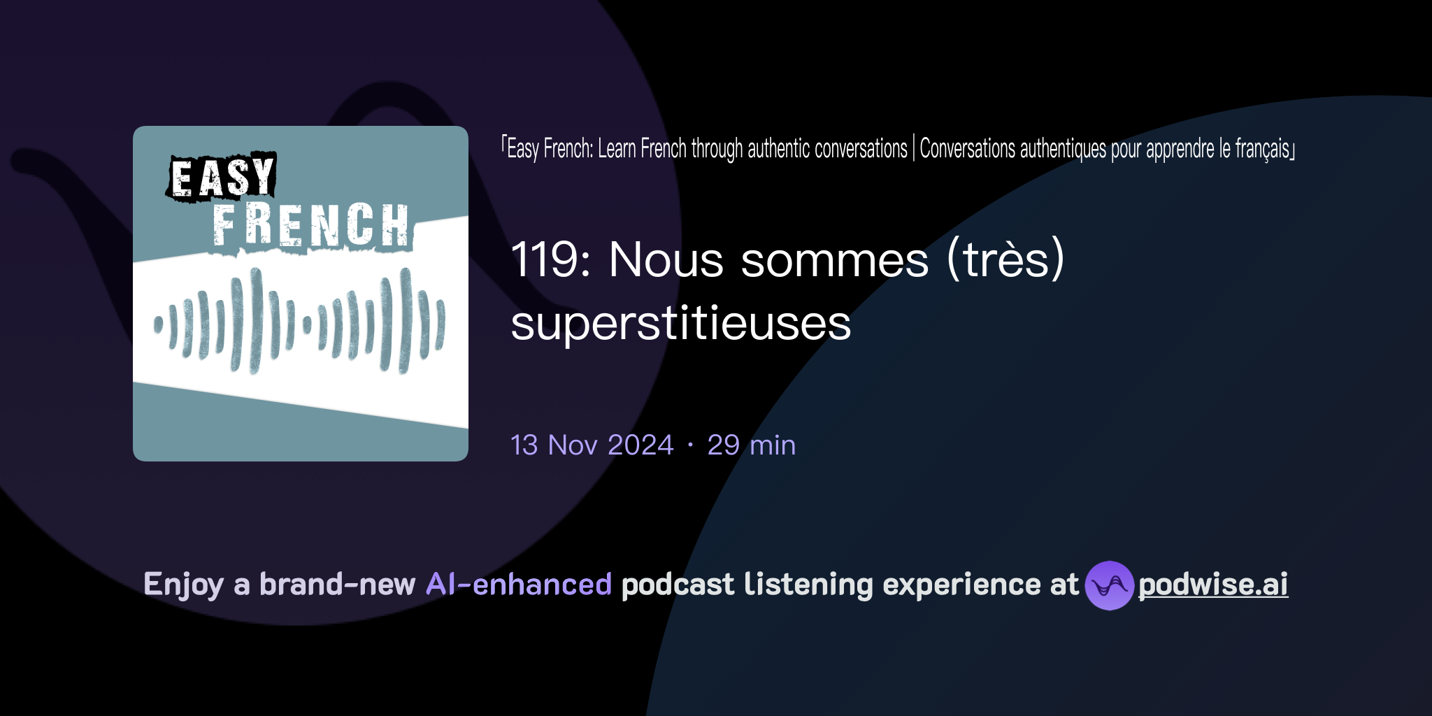 119: Nous sommes (très) superstitieuses | Easy French: Learn French ...