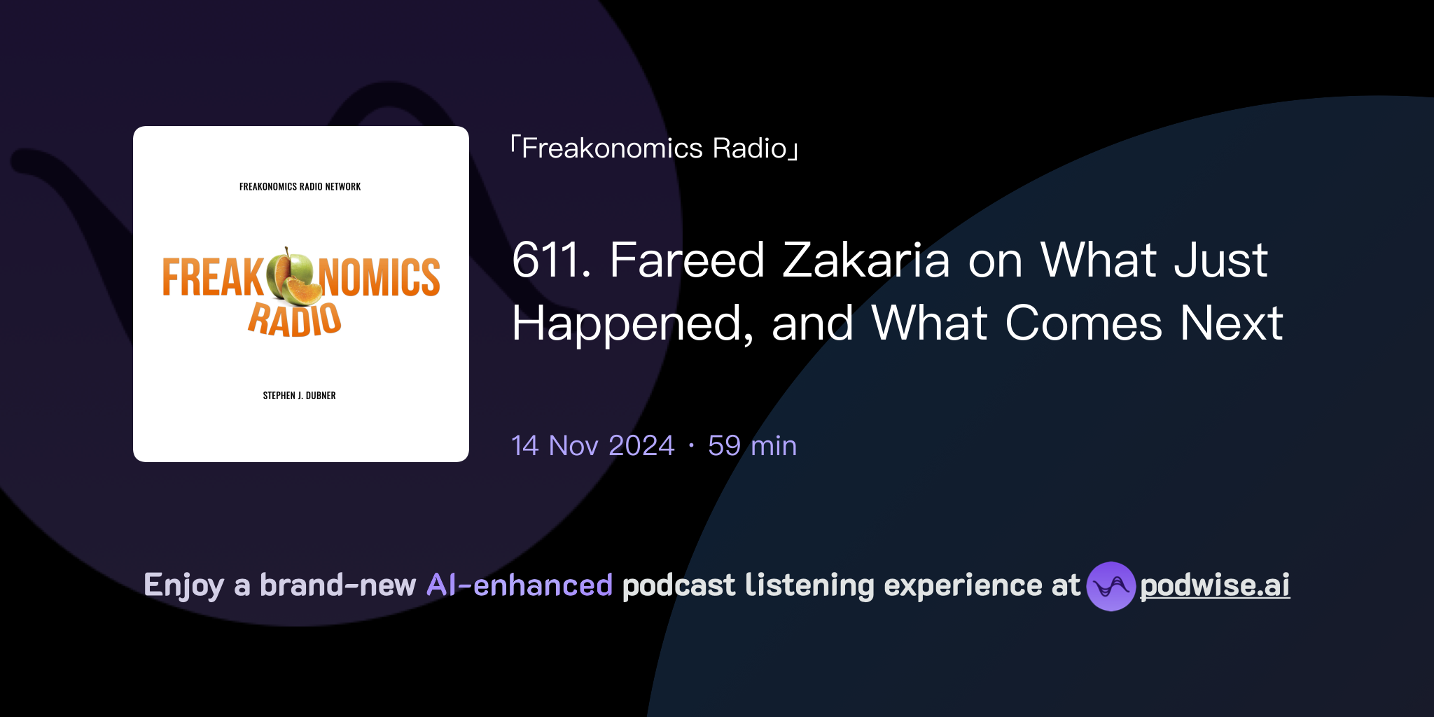 611. Fareed Zakaria on What Just Happened, and What Comes Next ...