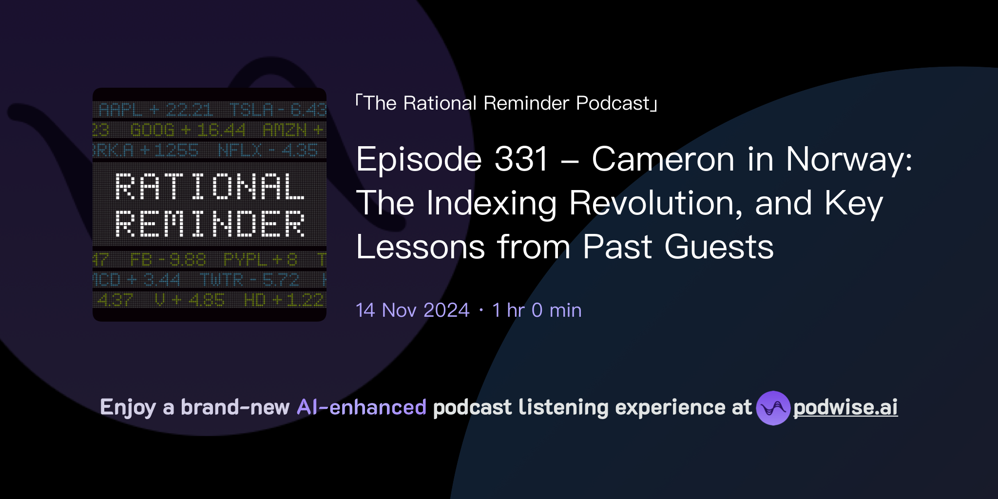 Episode 331 - Cameron in Norway: The Indexing Revolution, and Key Lessons from Past Guests | The ...