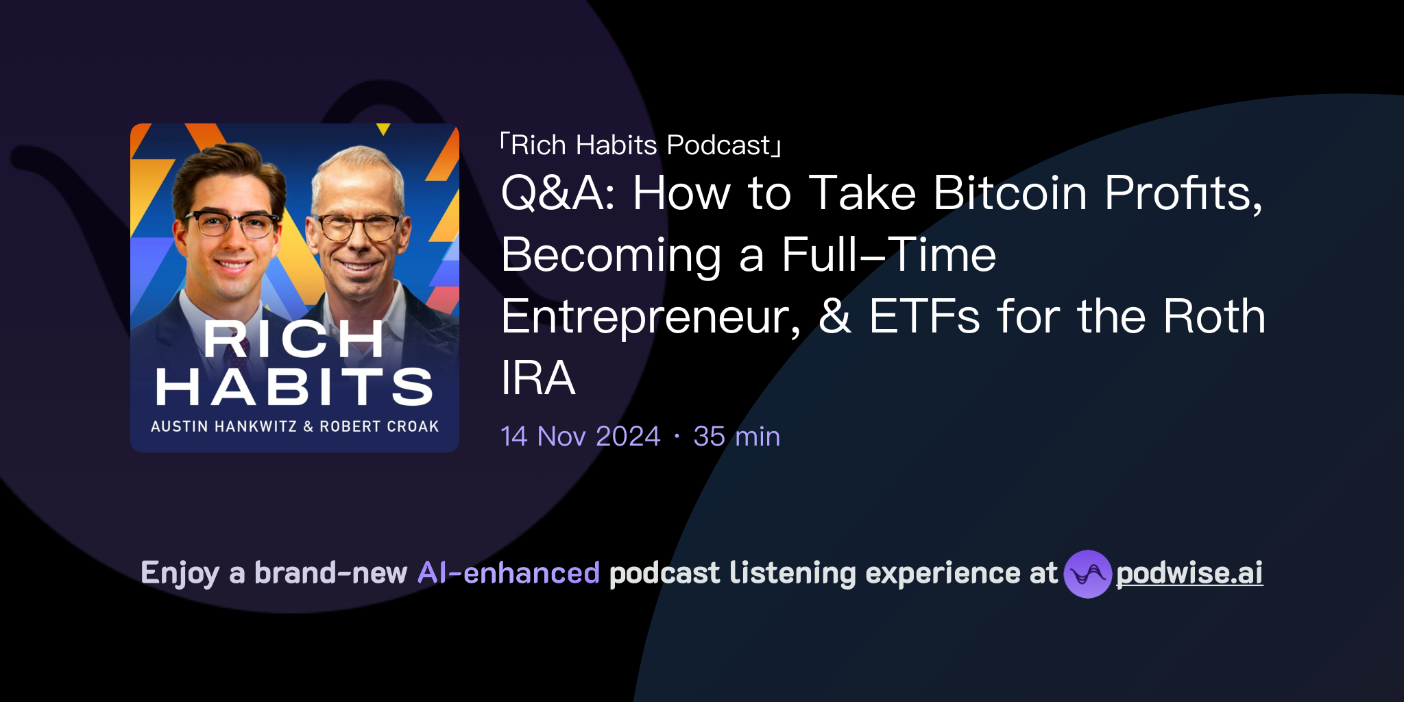 Q&A: How to Take Bitcoin Profits, Becoming a Full-Time Entrepreneur, & ETFs for the Roth IRA ...