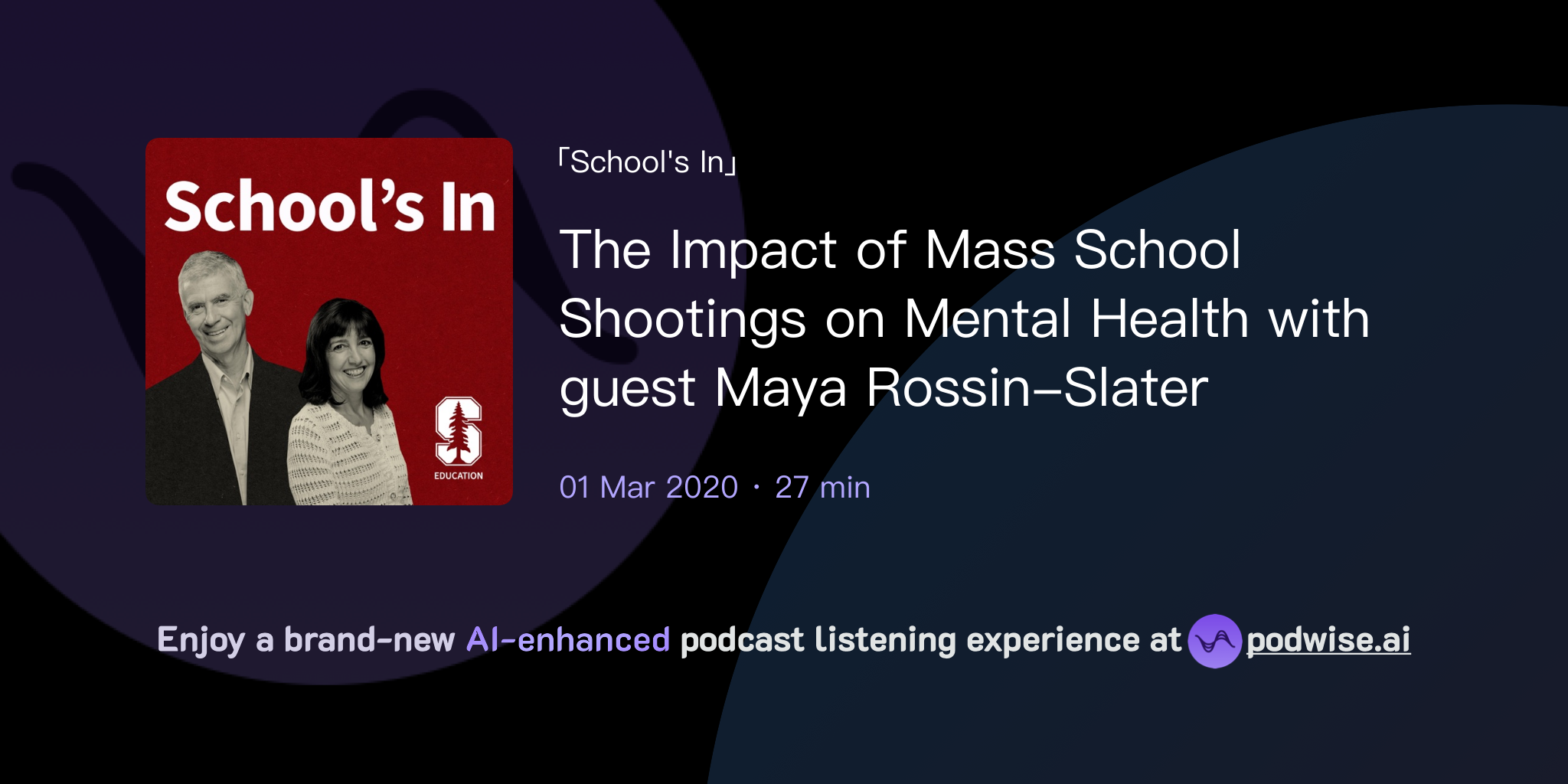 The Impact of Mass School Shootings on Mental Health with guest Maya ...