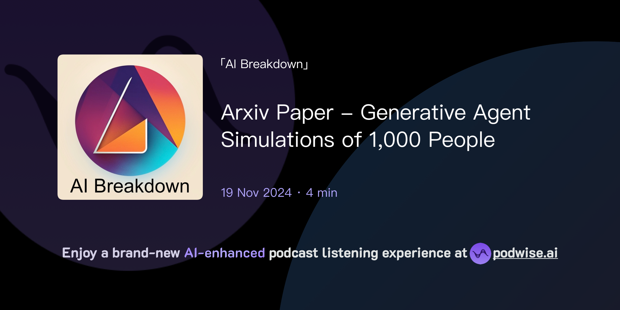 Arxiv Paper - Generative Agent Simulations of 1,000 People | AI ...