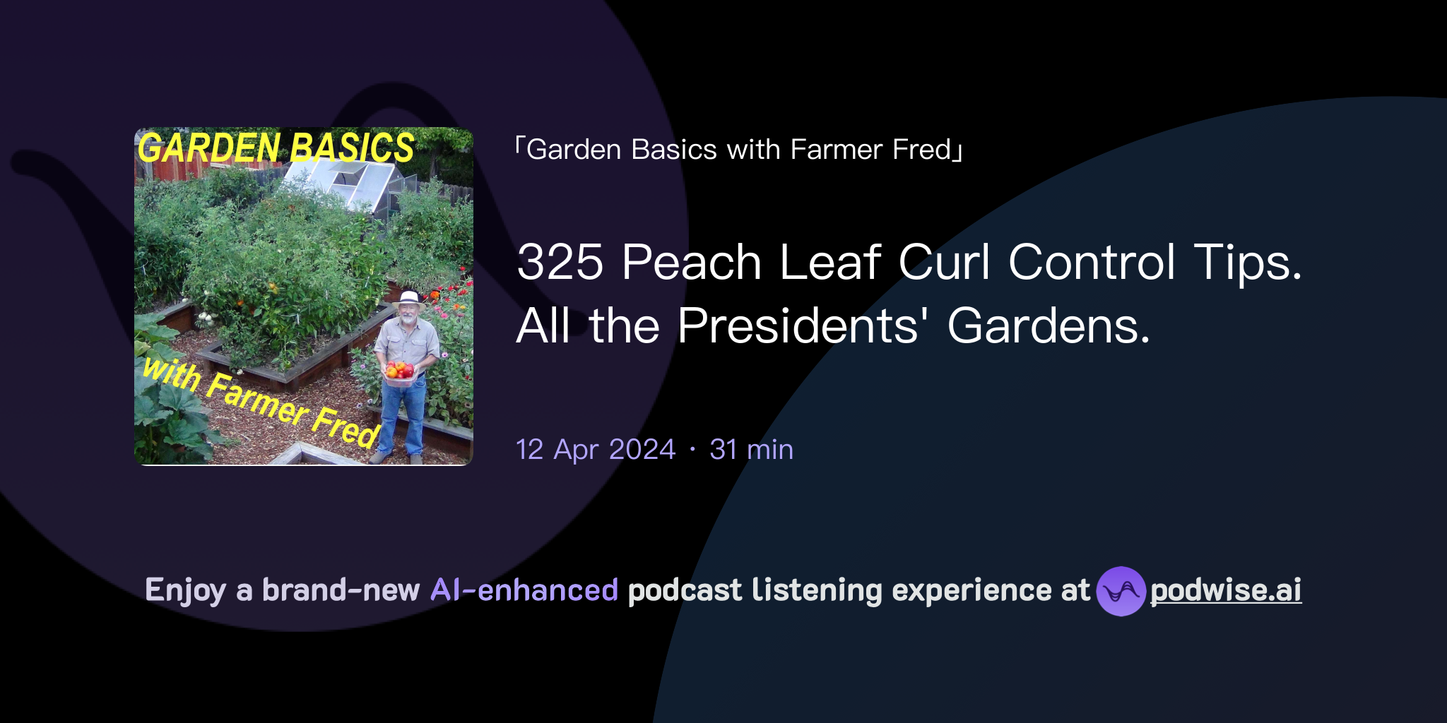 325 Peach Leaf Curl Control Tips. All the Presidents' Gardens. | Garden ...
